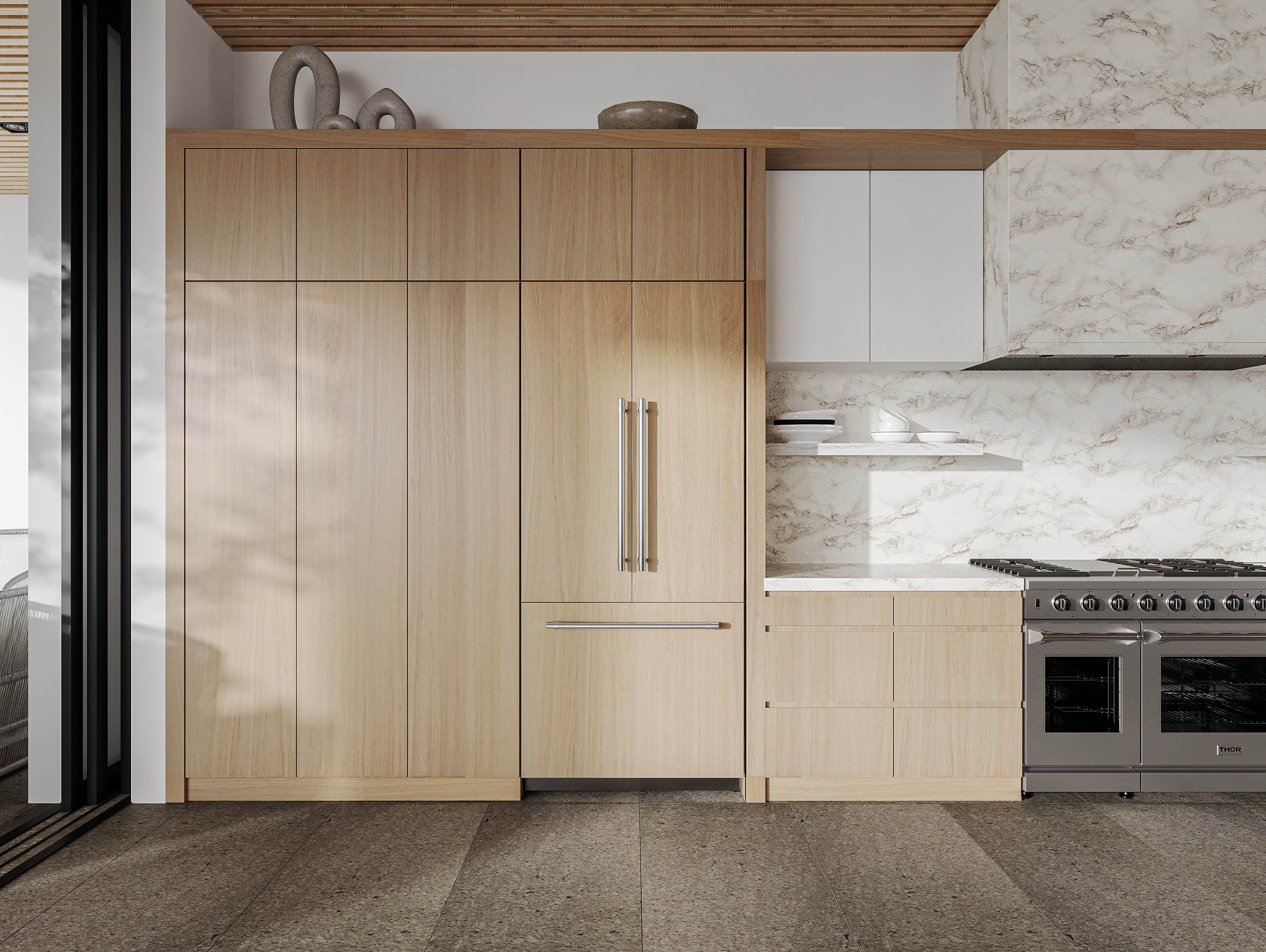 Thor Kitchen 36" Custom Panel Ready Built-In Refrigerator, XRF3619BFP ...