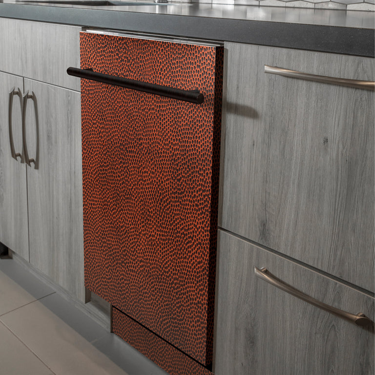 ZLINE 24 in. Top Control Dishwasher in Hand-Hammered Copper with Stain ...