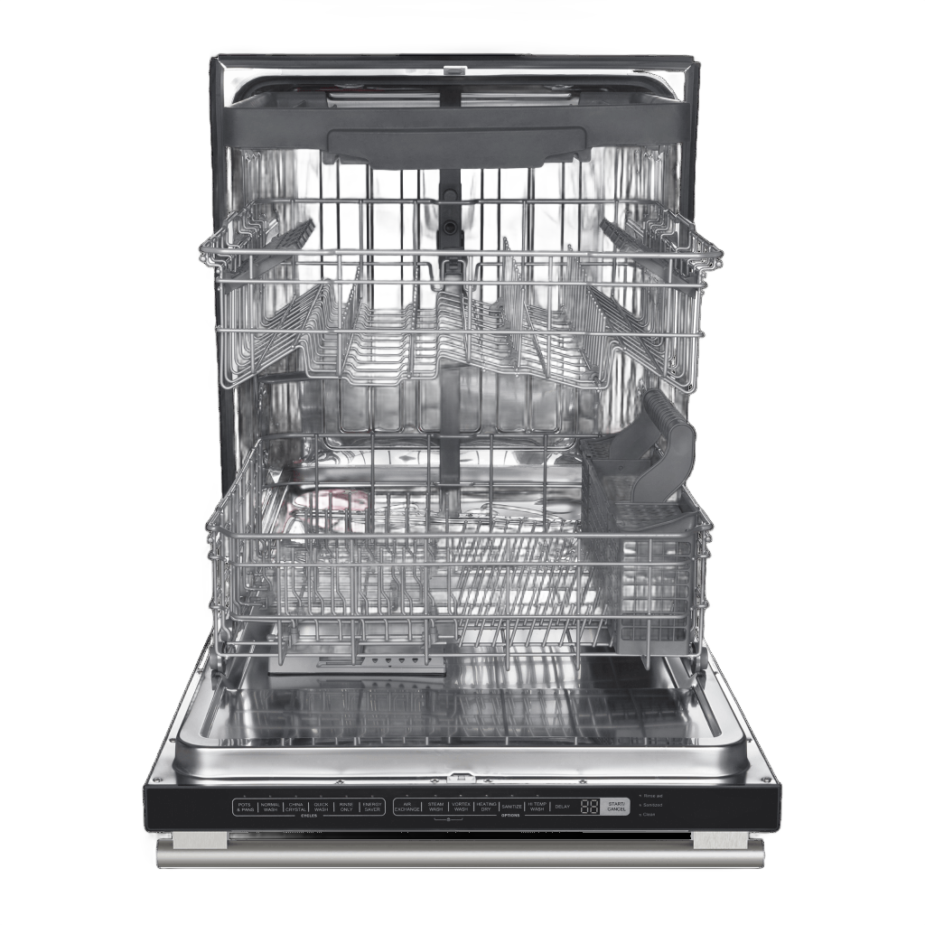 Forno Espresso 24" Built-In Dishwasher in Black with Antique Brass Han ...