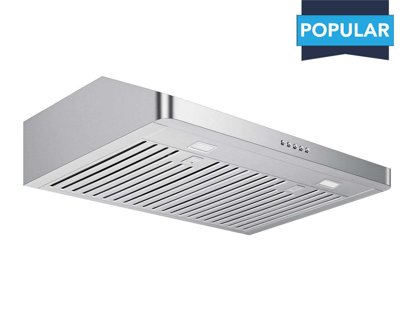 30 Inch 600 CFM Under Cabinet Range Hood with Push Button Controls - V