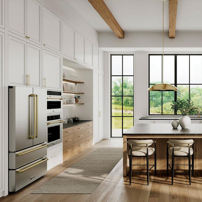ZLINE Stainless Steel Refrigerator with Bronze Accents | Built In ...