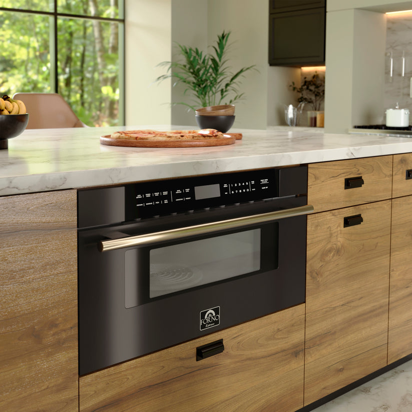 FORNO Espresso Capoliveri 30" 1.2 cu. ft. Built-In Microwave Drawer in