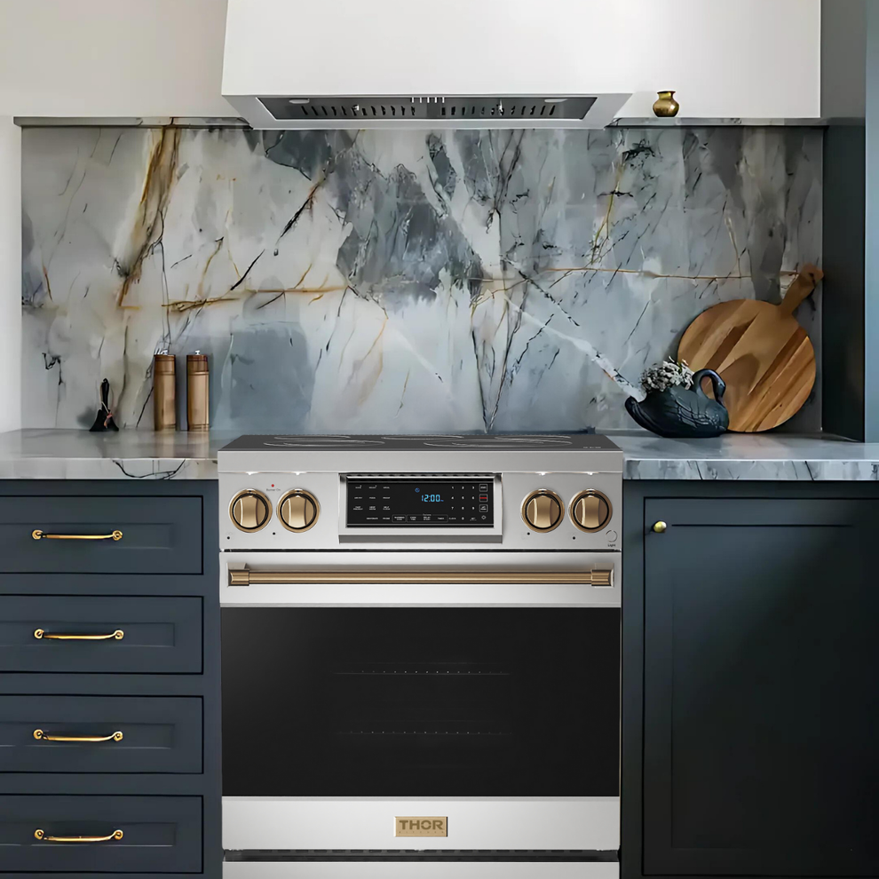 Gordon Ramsay by THOR Kitchen Package - 30" Electric Range, 30" Refrig