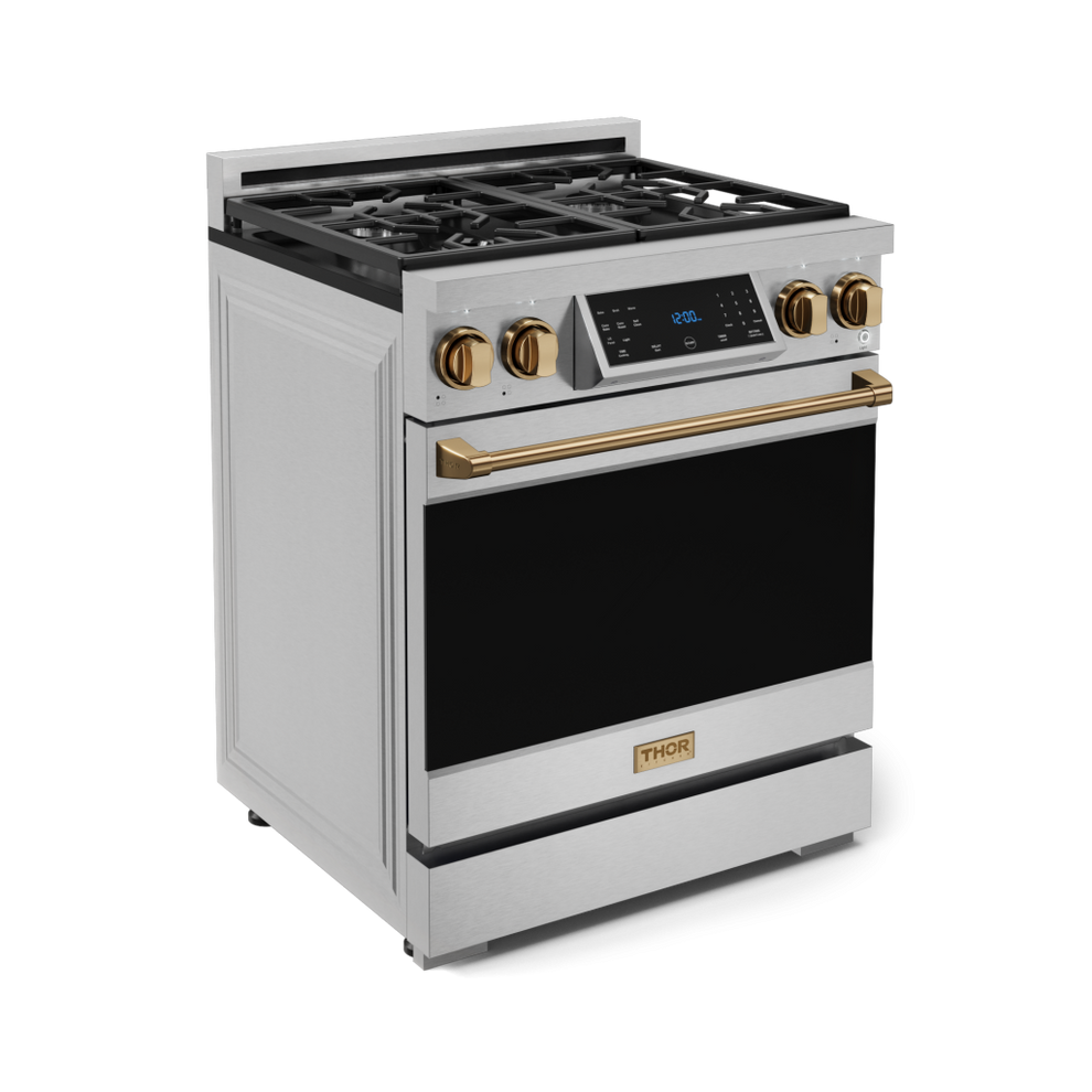 Gordon Ramsay by THOR Kitchen Package - 30" Gas Range, 30" Refrigerato