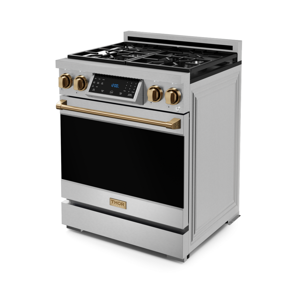 Gordon Ramsay by THOR Kitchen Package - 30" Gas Range, 30" Refrigerato
