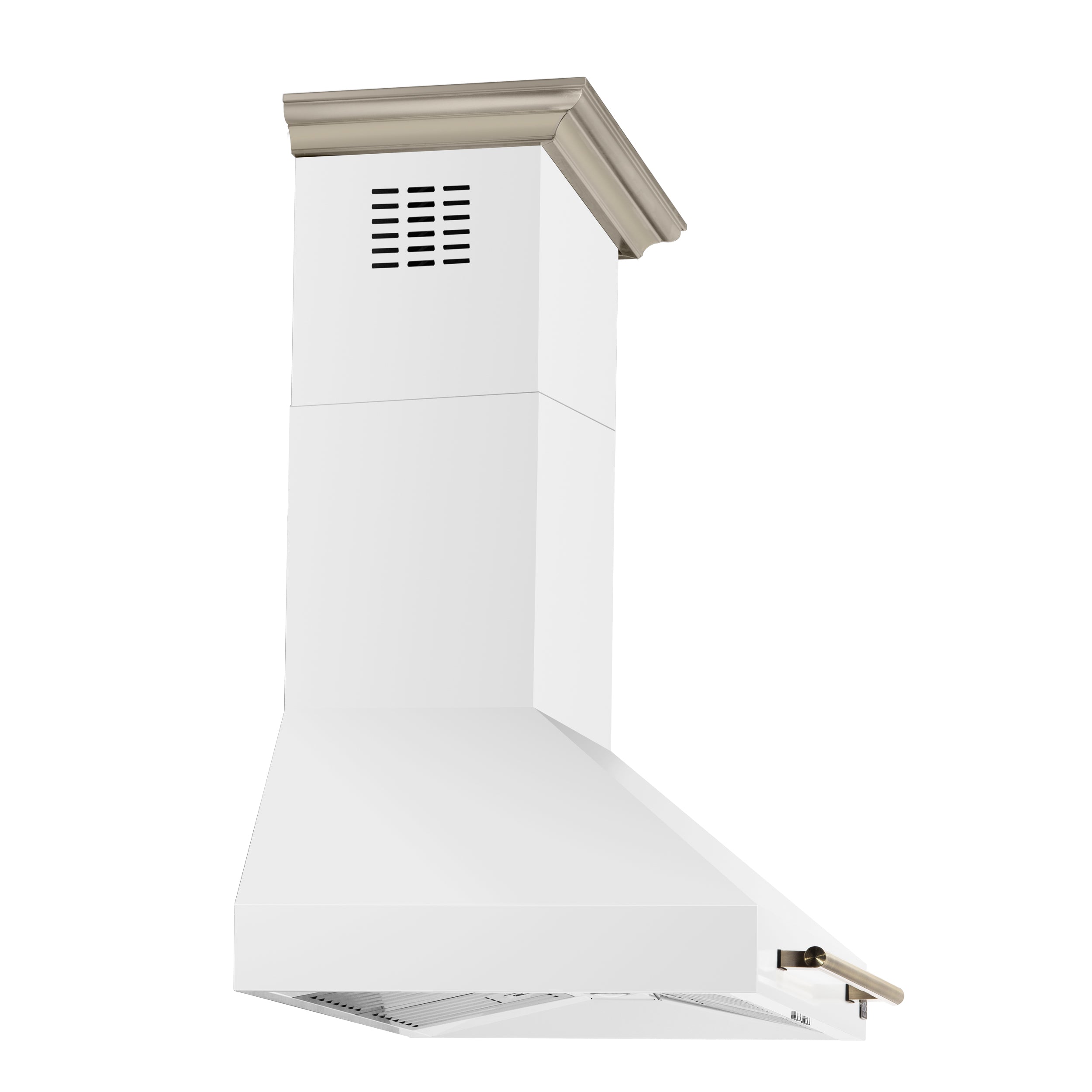 FORNO Aria 36" 1200 CFM Wall Mount Range Hood with White Hood and Anti