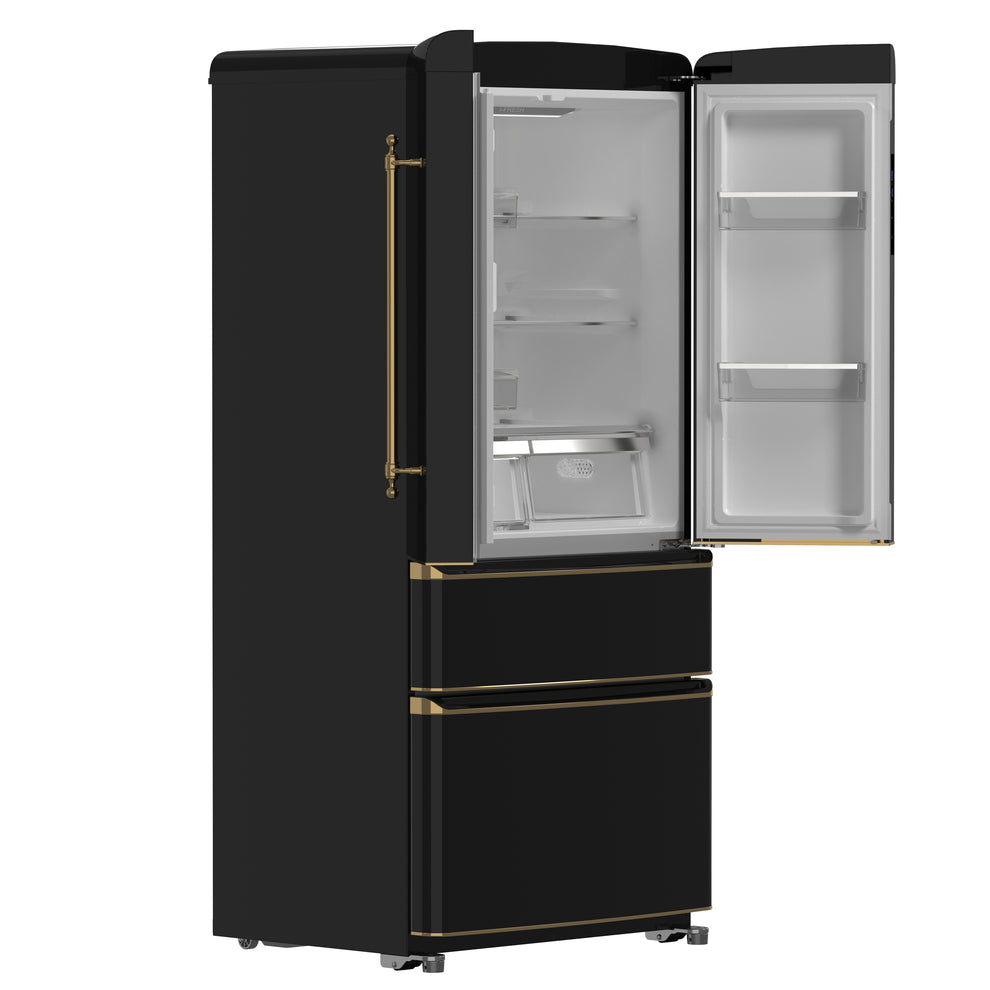 FORNO Espresso Luigi 33" 18 cu. ft. French Door Refrigerator in Black