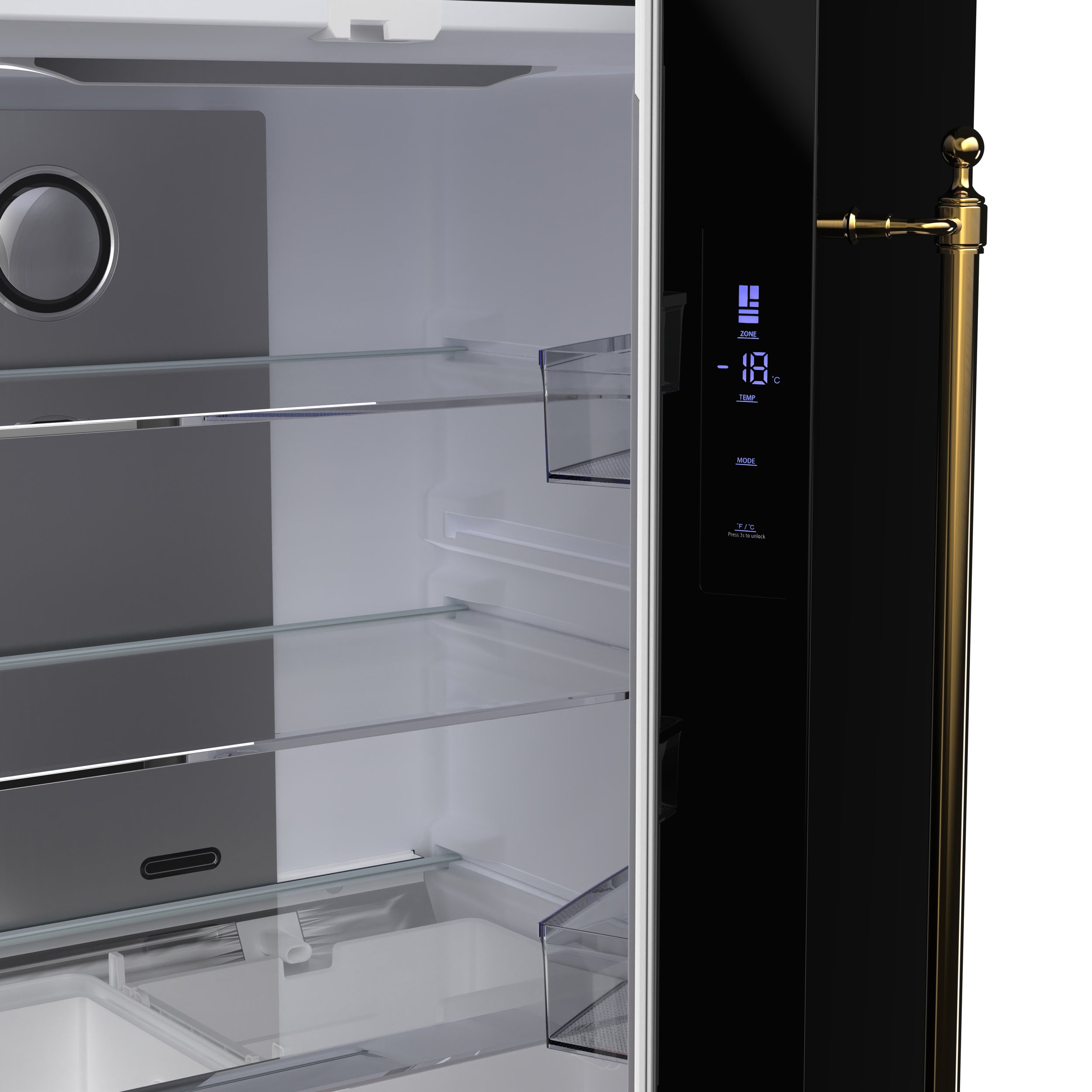 FORNO Espresso Luigi 33" 18 cu. ft. French Door Refrigerator in Black