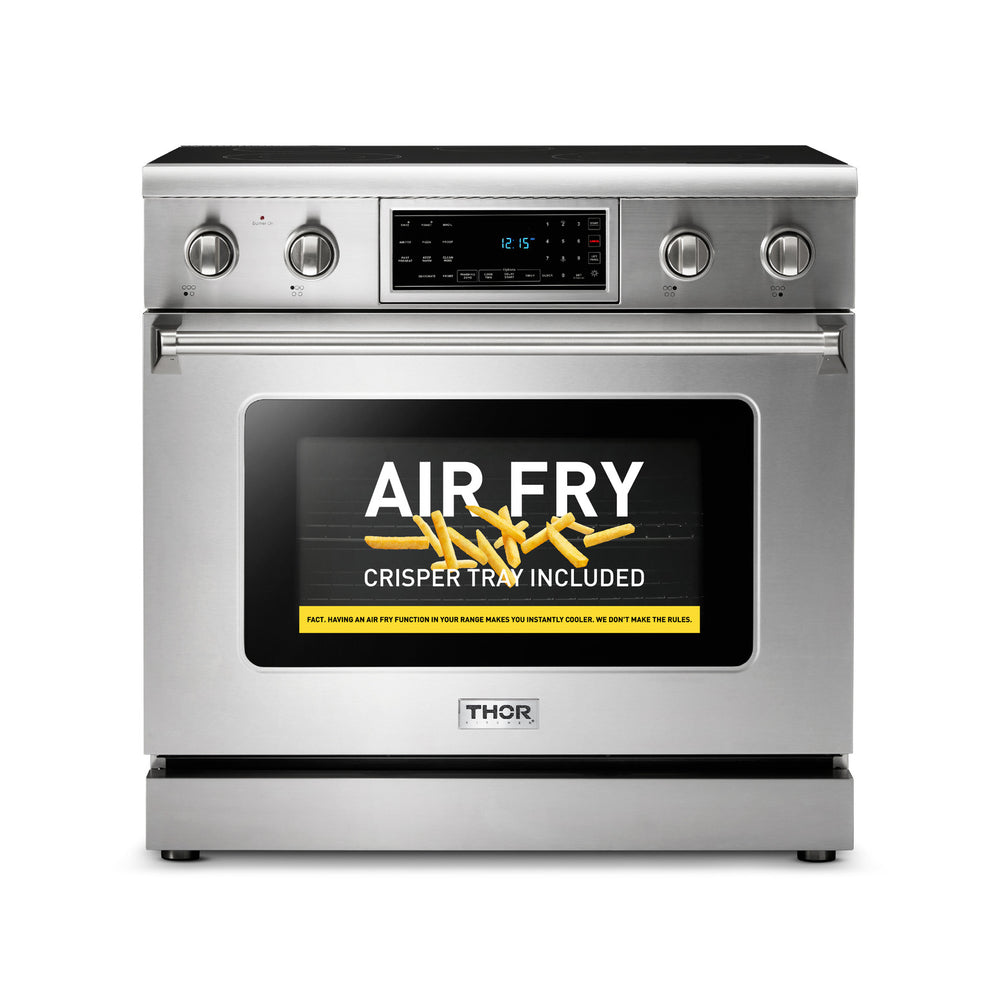 Thor Kitchen 36 Inch Air Fry and Self-Clean Professional Electric Rang ...
