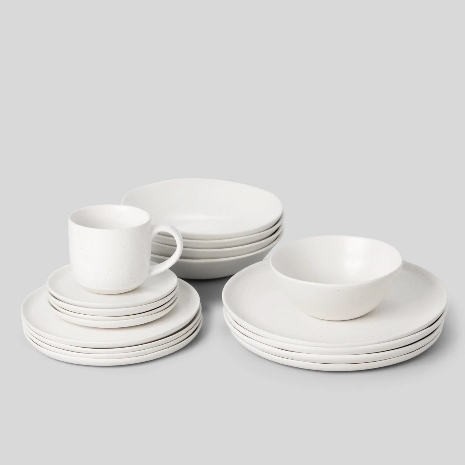 Fable Classic Dinnerware Set in Speckled White – Premium Home Source