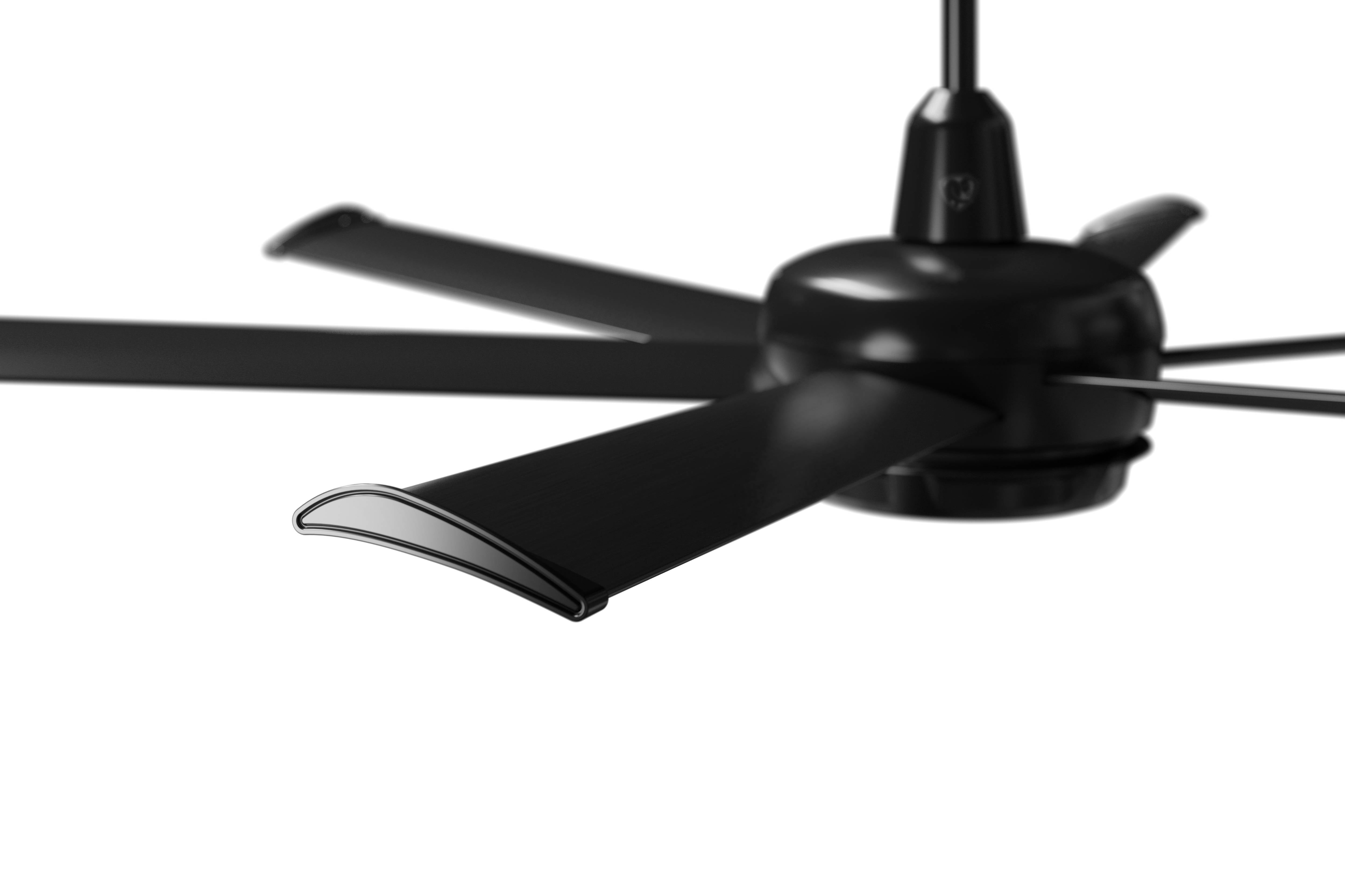 Big Ass Fans es6 72" Ceiling Fan in Black, 20" Downrod, Downlight and ...