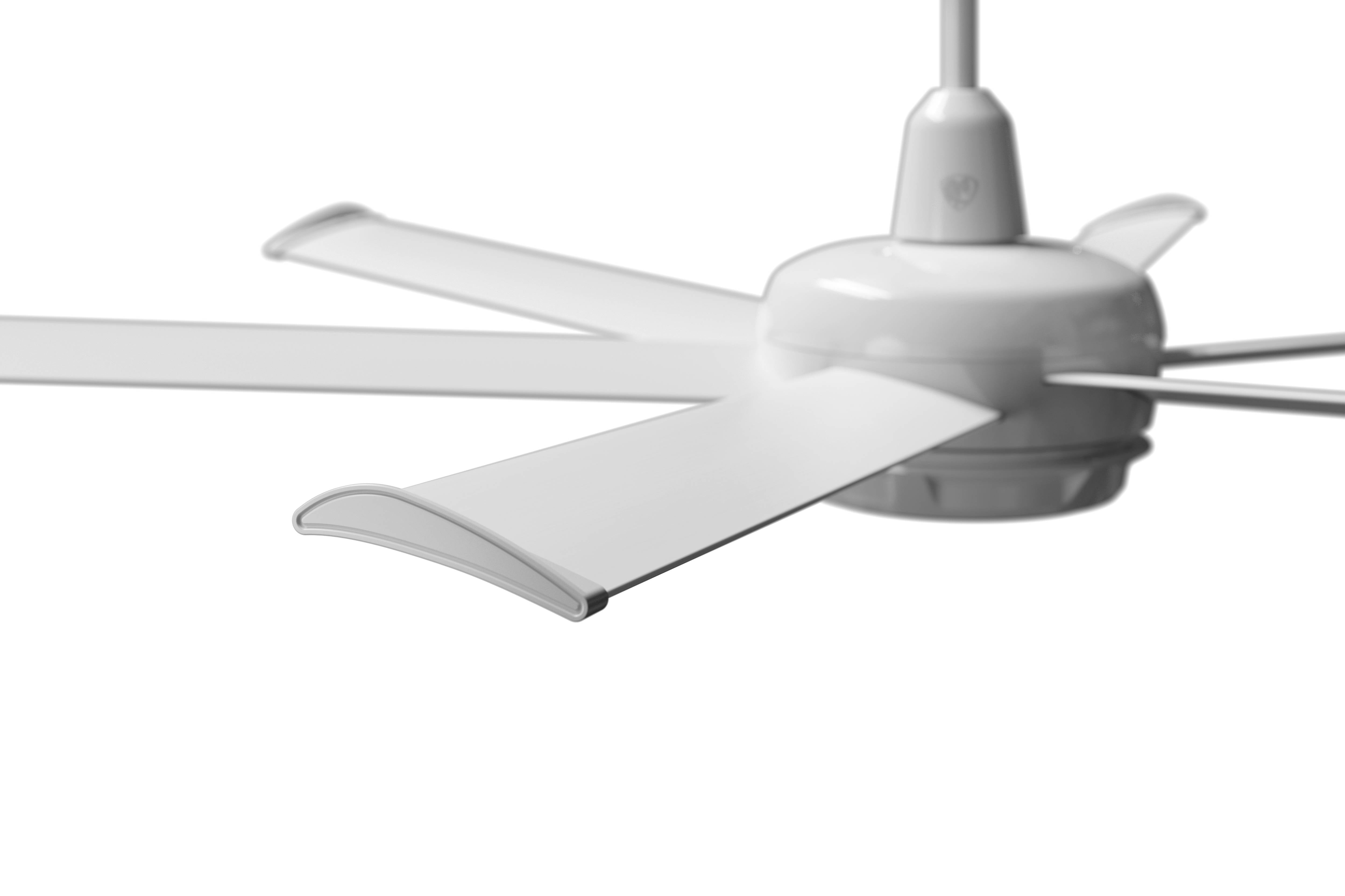 Big Ass Fans es6 72" Ceiling Fan in White, 7" Downrod, Downlight and U ...