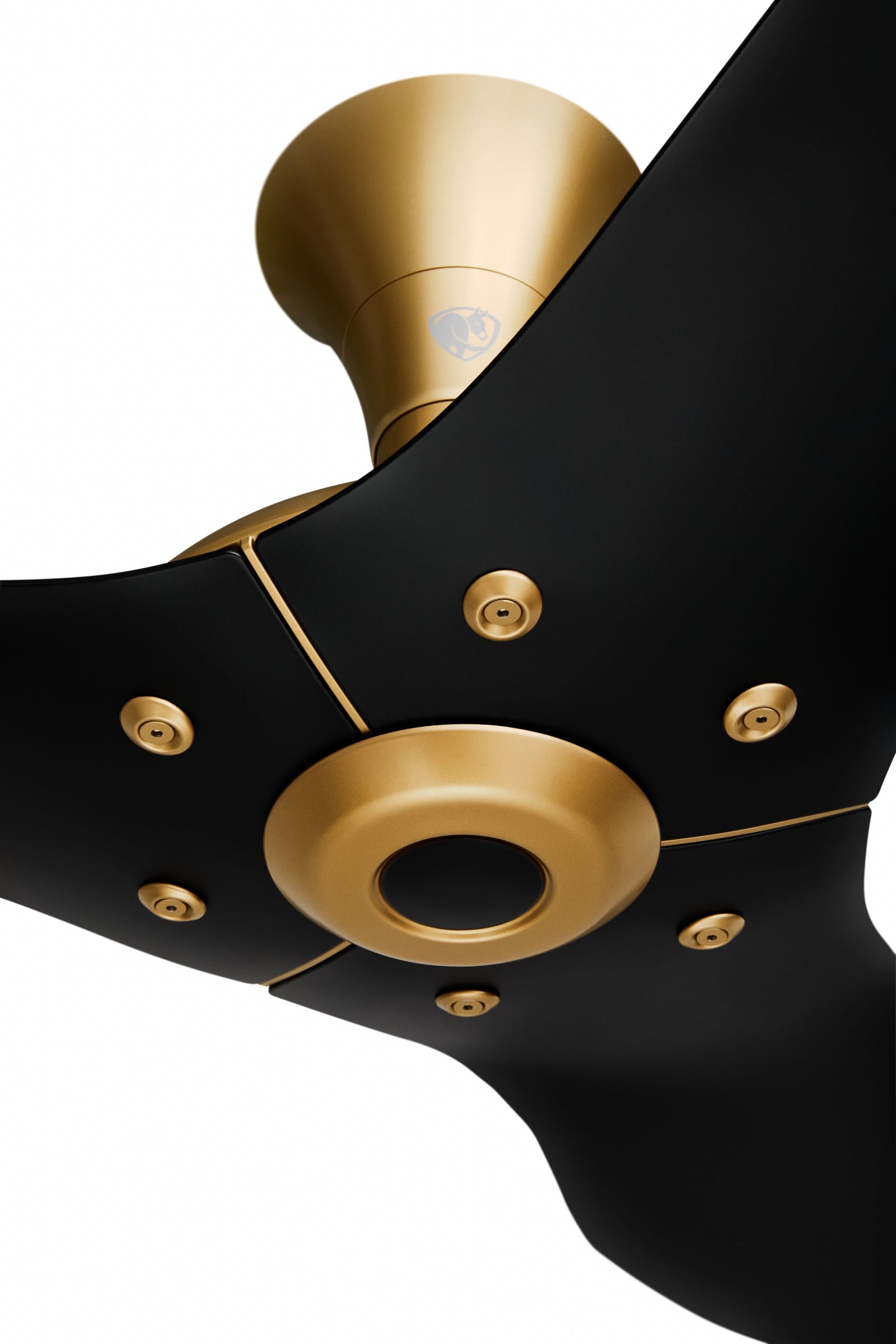 Big Ass Fans Haiku 84" Ceiling Fan With Black Blades And Gold Finish ...