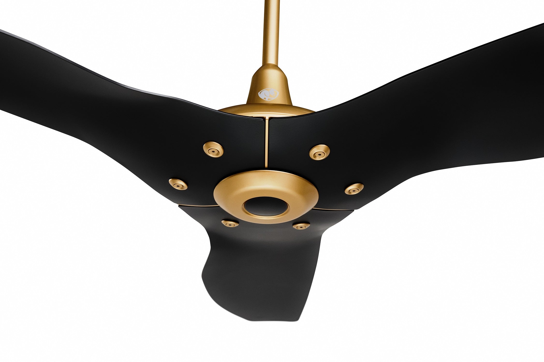 Big Ass Fans Haiku 84" Ceiling Fan With Black Blades And Gold Finish ...