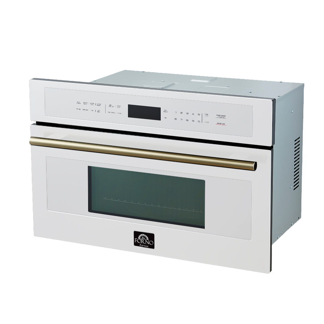 FORNO Espresso Oliena 30" 1.6 cu. ft. Built-In Microwave Oven in White