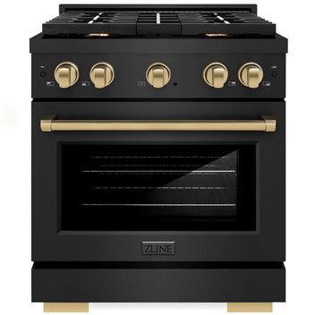 ZLINE Autograph 30" 4.2 cu. ft. Gas Range with Convection Gas Oven in ...