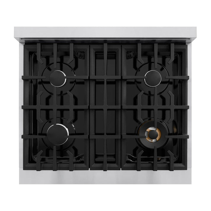 ZLINE 30" 4.2 cu. ft. Classic Gas Range with 4 Burners in Stainless St