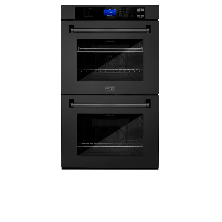 ZLINE 30 in. Professional Double Wall Oven in Black Stainless Steel wi ...