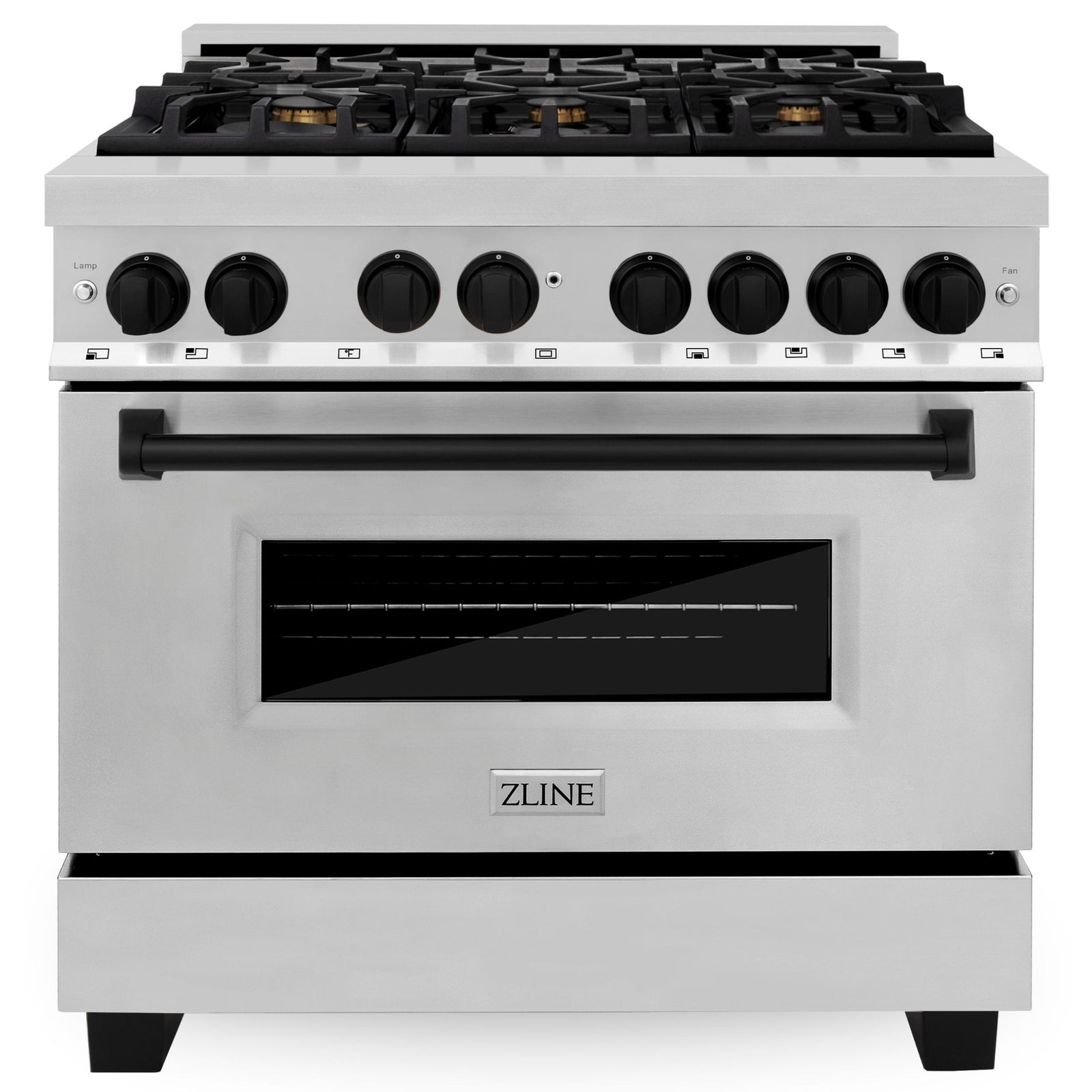ZLINE Autograph Edition 36 in. 4.6 cu. ft. Dual Fuel Range with Gas St ...