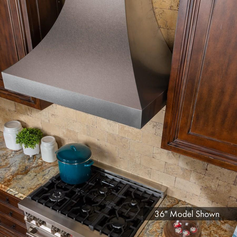 ZLINE 48" Designer Series Satin Stainless Steel Ducted Wall Range Hood