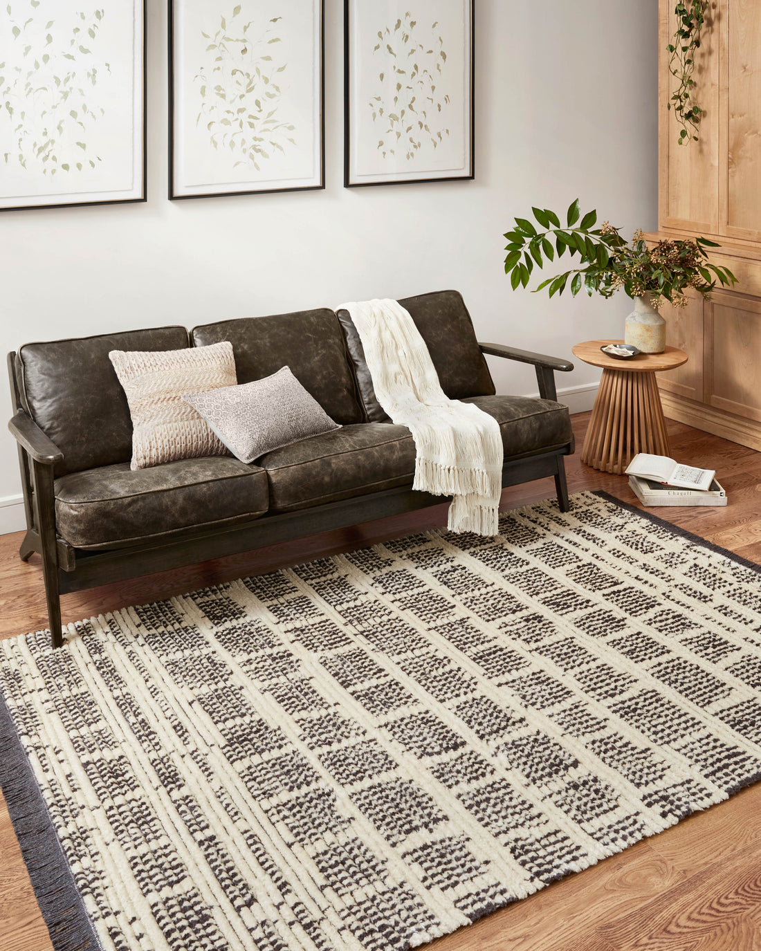 Chris Loves Julia x Loloi Rug in Cream, Charcoal - 2'7" x 10'0", ALICA