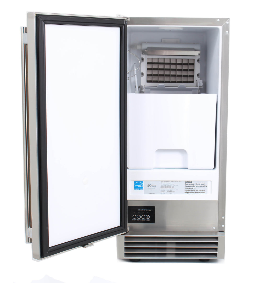 Blaze 15 in. 50 Lbs Outdoor Ice Maker with Gravity Drain, BLZ-ICEMKR-5