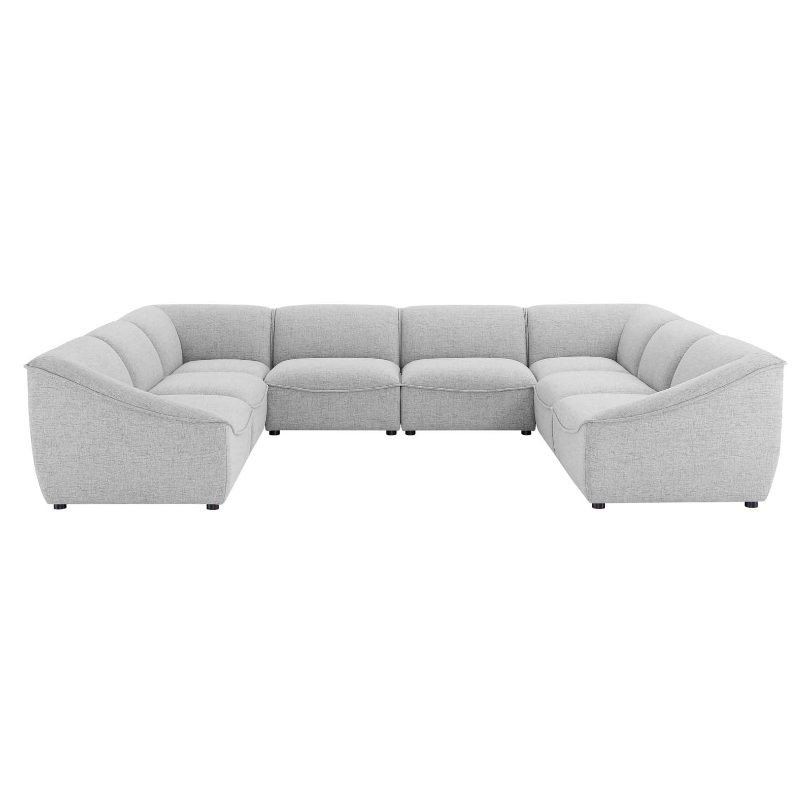 Comprise 8-Piece Sectional Sofa in Light Gray, EEI-5414-LGR – Premium ...