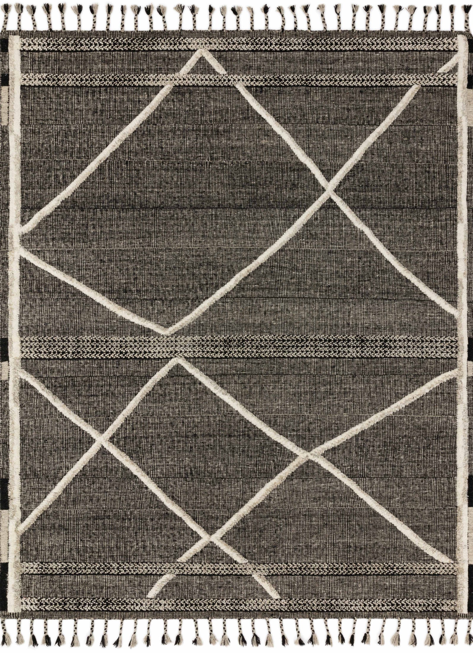 Loloi Rugs Iman Collection Rug in Beige, Charcoal - 8'6" x 11'6 ...