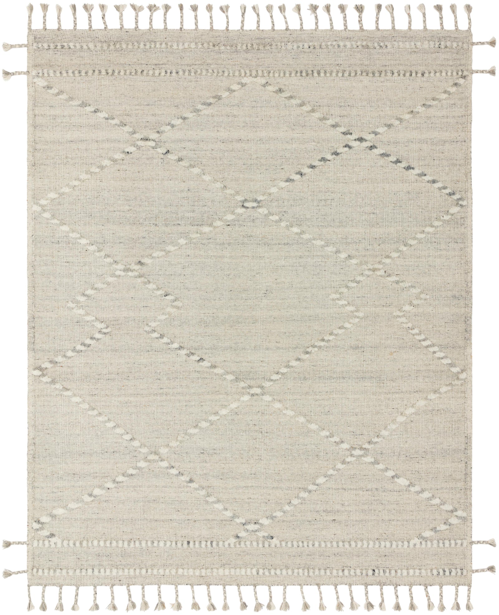 Loloi Rugs Iman Collection Rug in Ivory, Lt. Grey - 7'9" x 9'9 ...