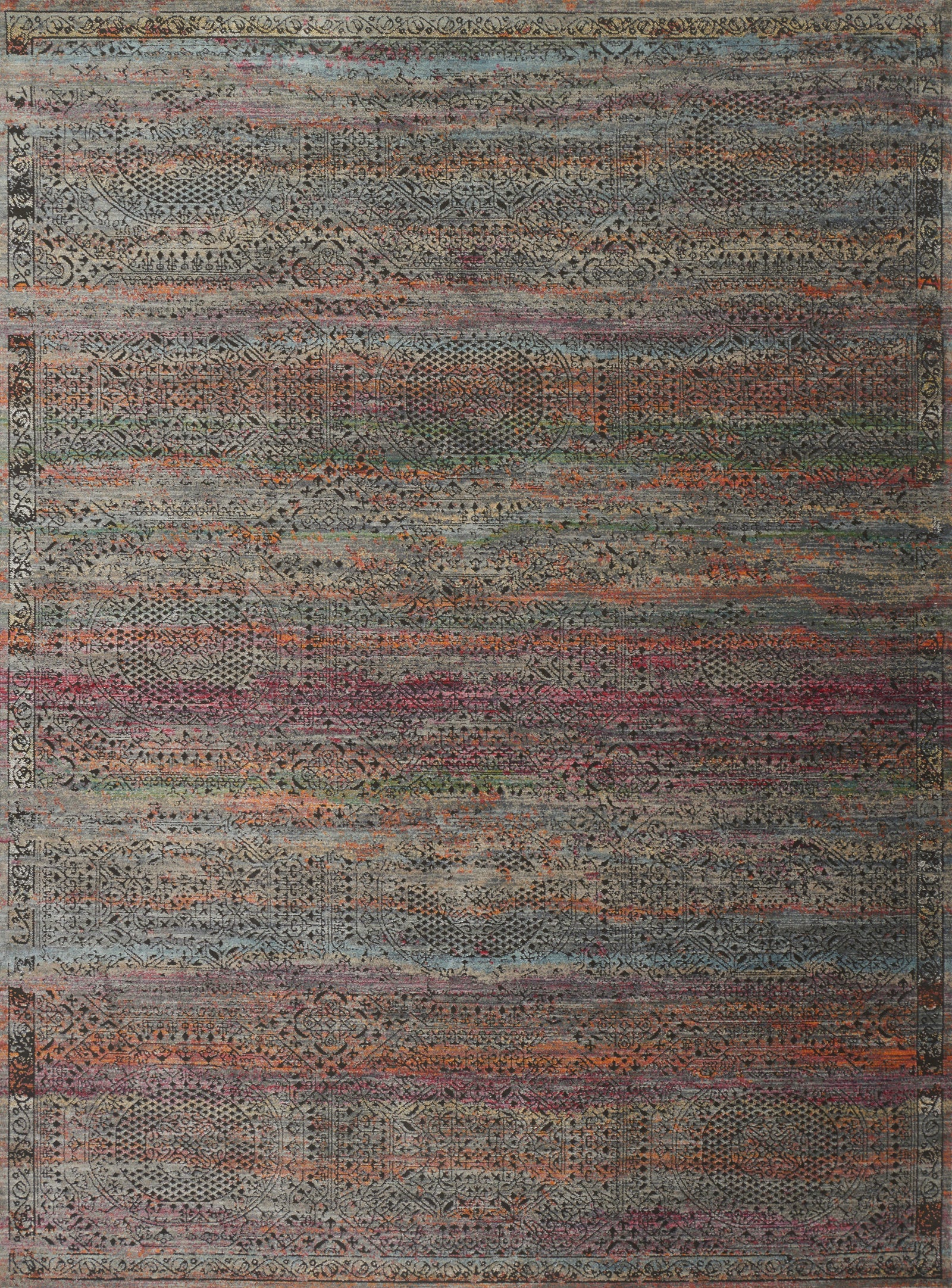 Loloi Rugs Javari Collection Rug in Charcoal, Sunset - 12'0" x 15'0 ...