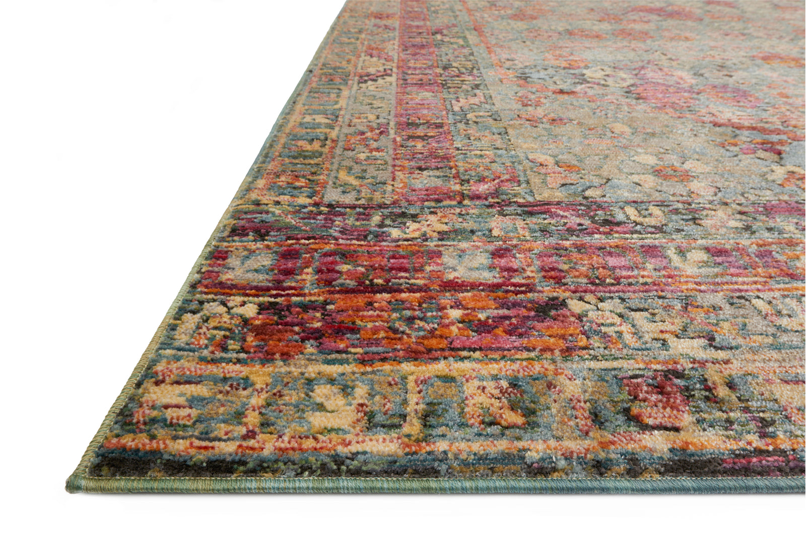 Loloi Rugs Javari Collection Rug in Slate, Berry - 9'6" x 12'6 ...