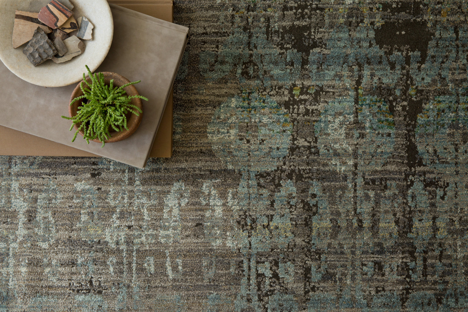 Loloi Rugs Javari Collection Rug in Steel, Lagoon - 12'0" x 15'0 ...