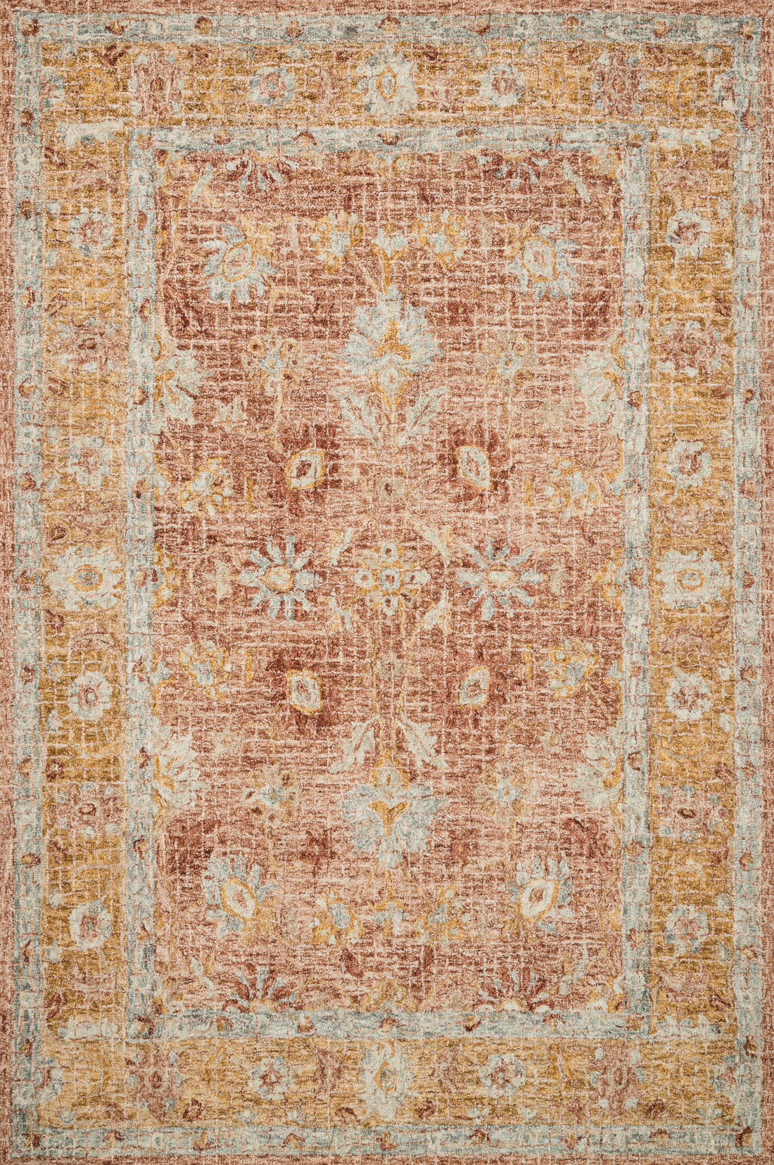 Loloi Rugs Julian Collection Rug in Terracotta, Gold - 12'0" x 15'0"