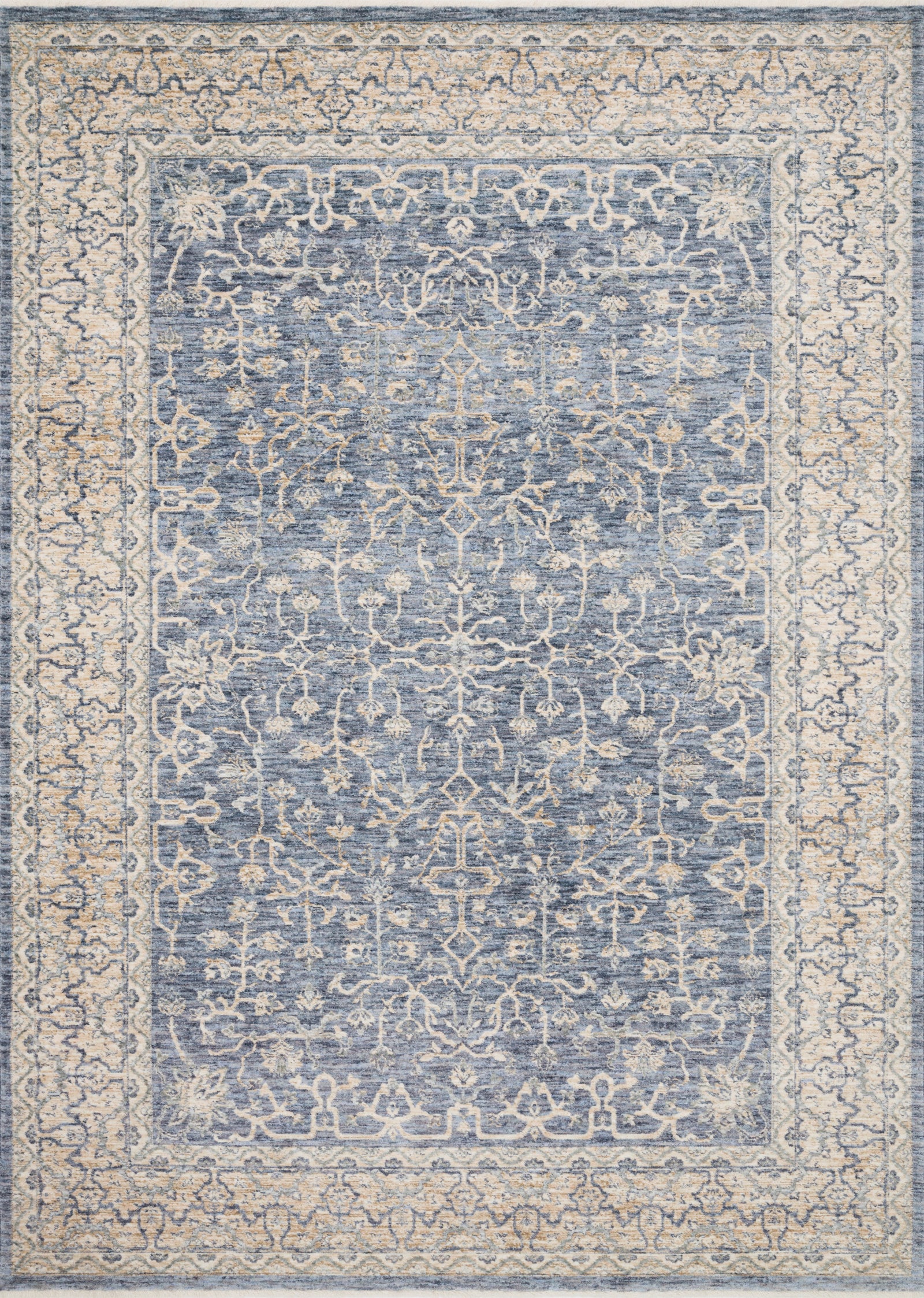 Loloi Rugs Pandora Collection Rug in Dark Blue, Ivory - 9'6" x 12'5 ...