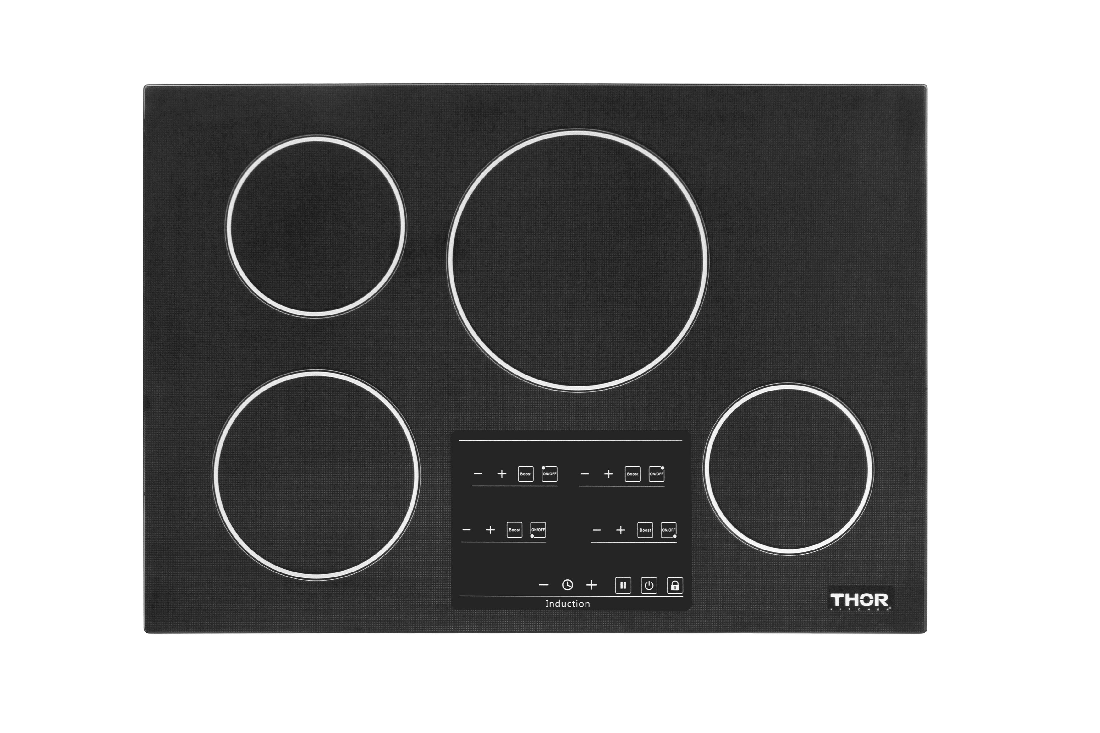 Thor Kitchen 30 in. Glass Induction Cooktop in Black with 4 Elements ...