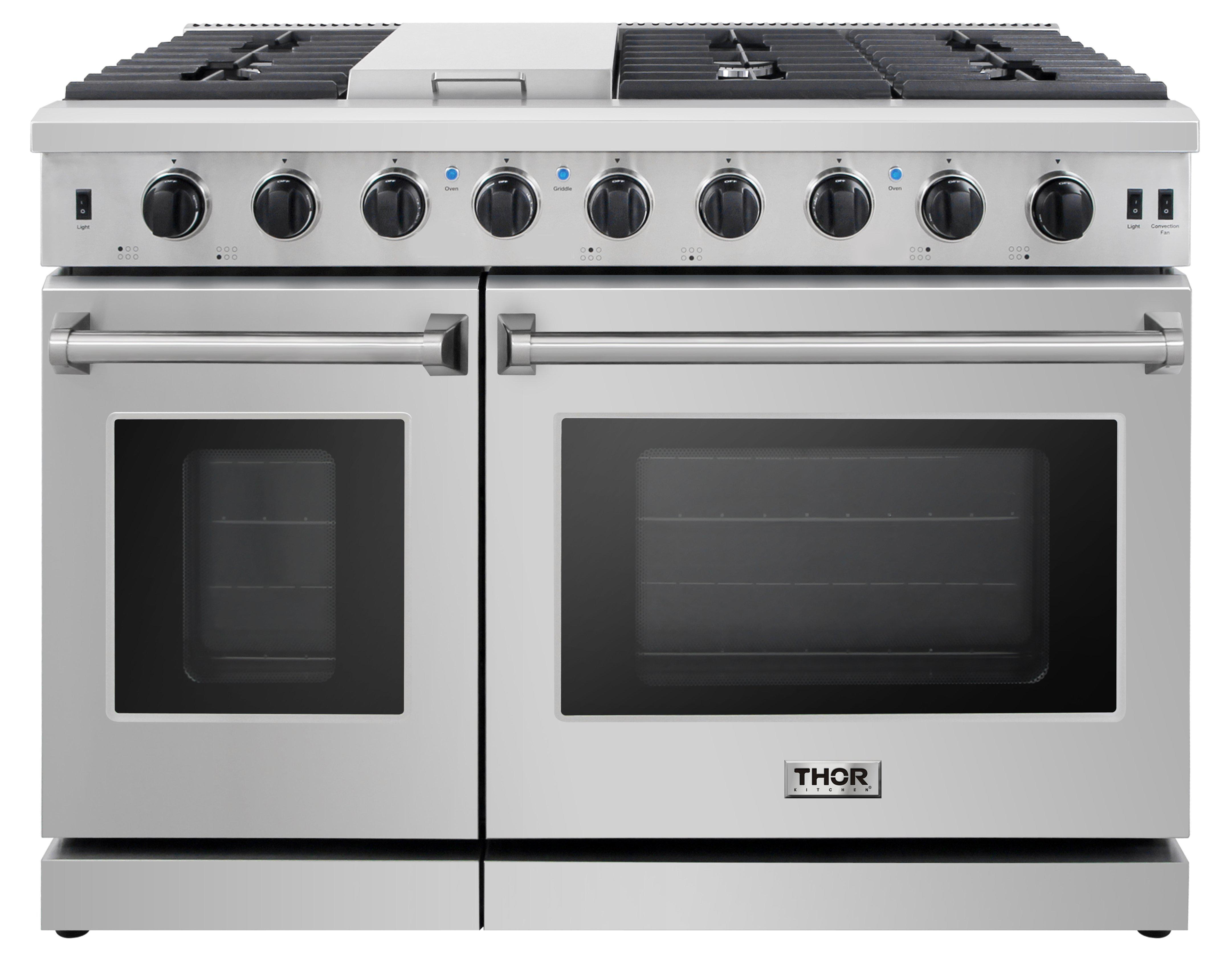 Thor Kitchen Package - 48" Gas Range, Range Hood, AP-LRG4807U – Premium ...