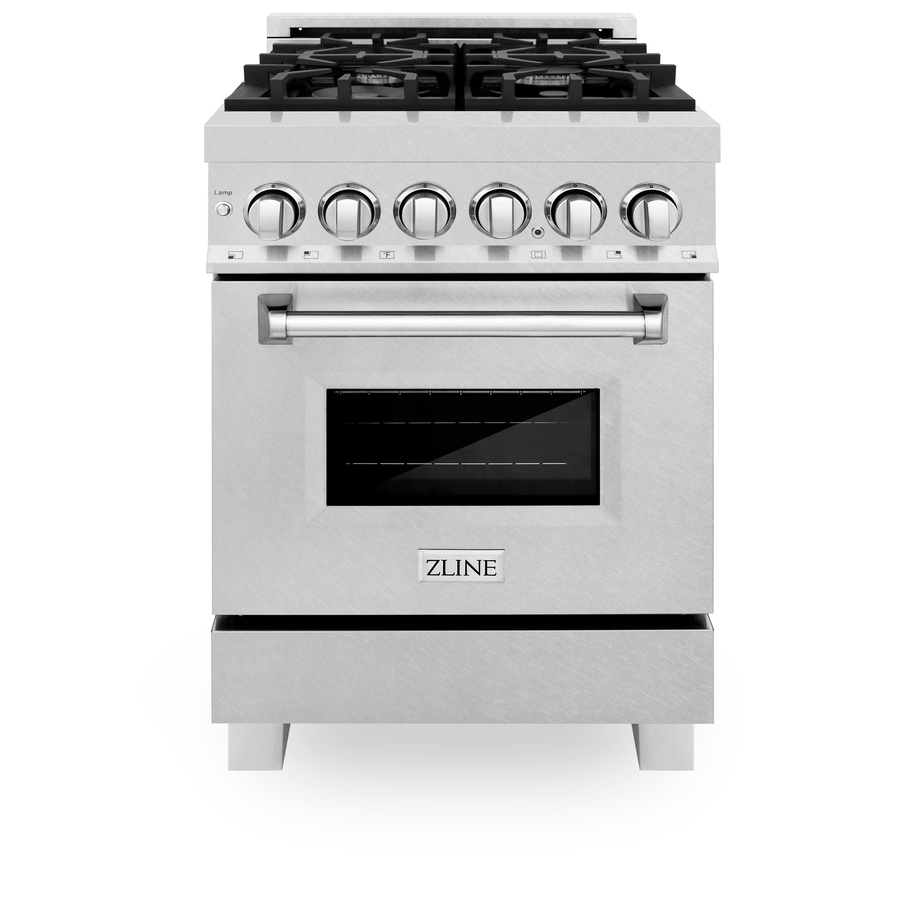 ZLINE 24 in. Professional Gas Burner/Electric Oven in DuraSnow® Stainl