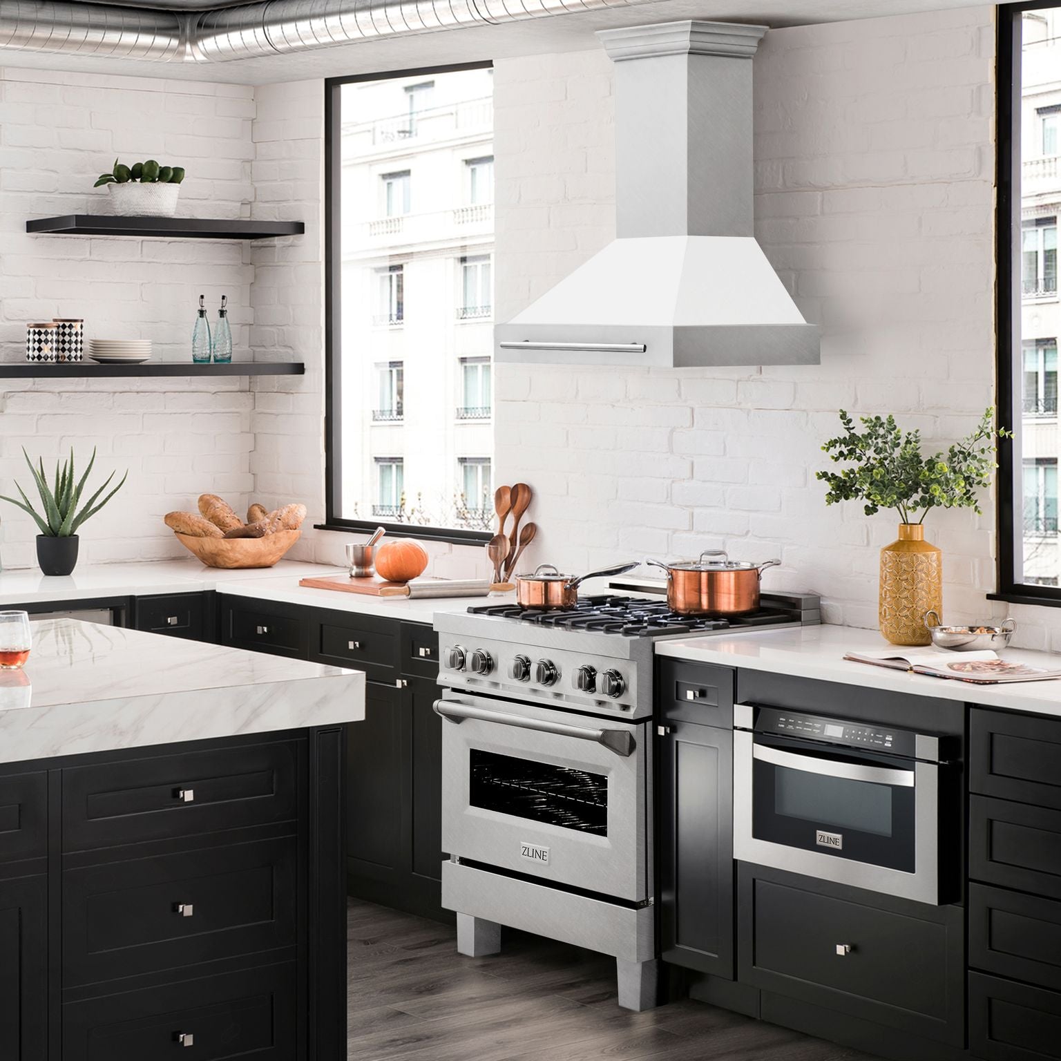 ZLINE 30 Fingerprint Resistant Stainless Steel Range Hood Finish Matte White