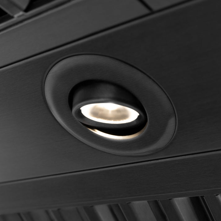 ZLINE 30 in. Autograph Edition in Black Stainless Steel Range Hood wit