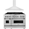 ZLINE Appliance Package - 48 in. Dual Fuel Range, 48 in. Range Hood, 2