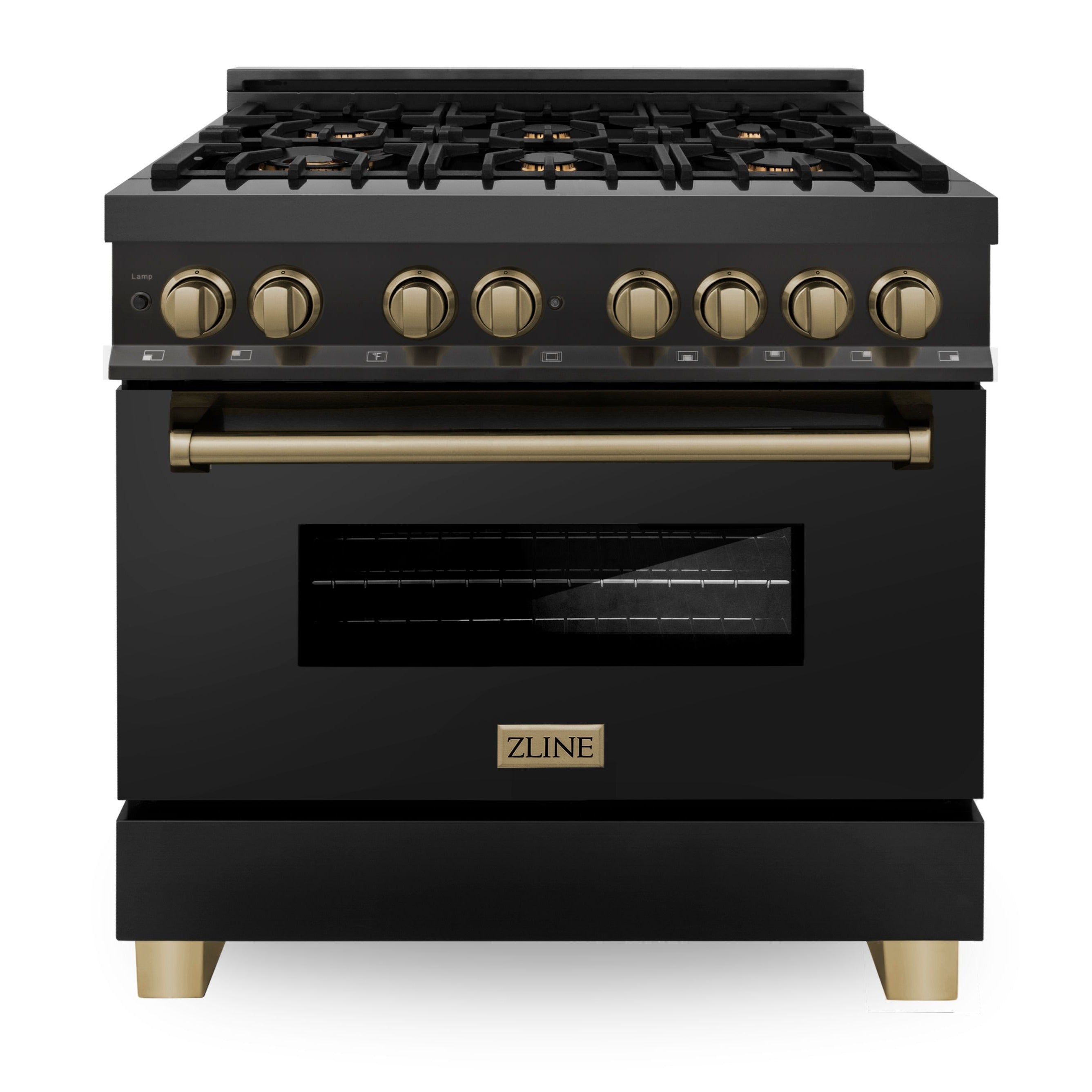 ZLINE Autograph Package - 36" Dual Fuel Range, Range Hood, Refrigerato ...