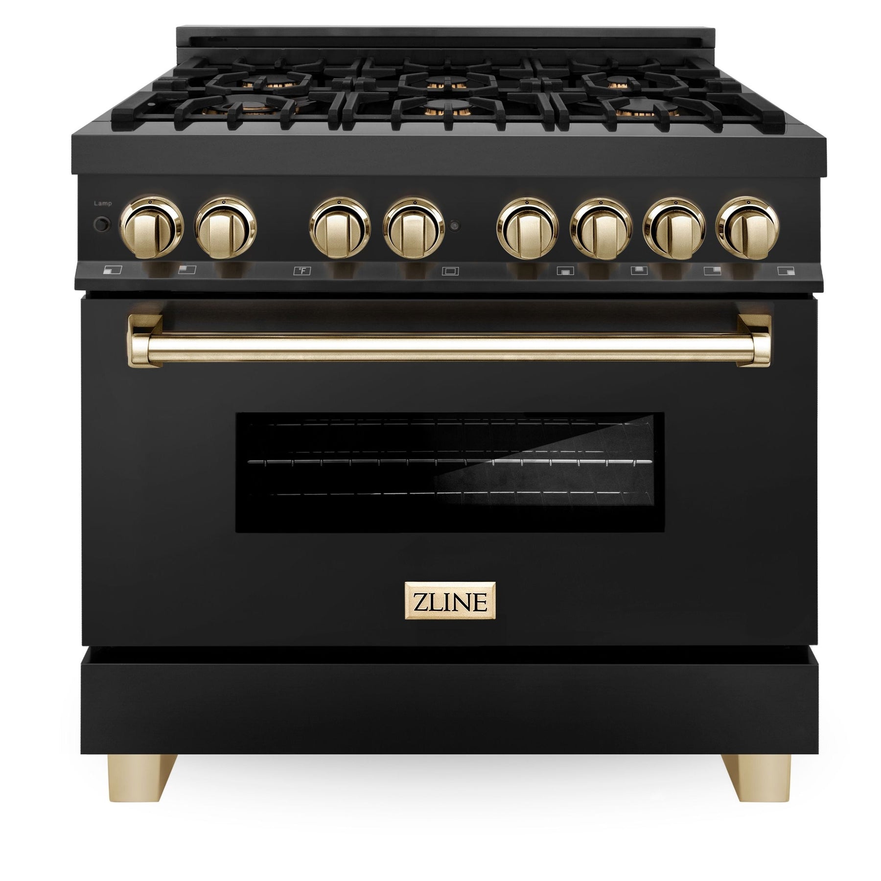 ZLINE Autograph Package - 36" Dual Fuel Range, Range Hood, Refrigerato ...