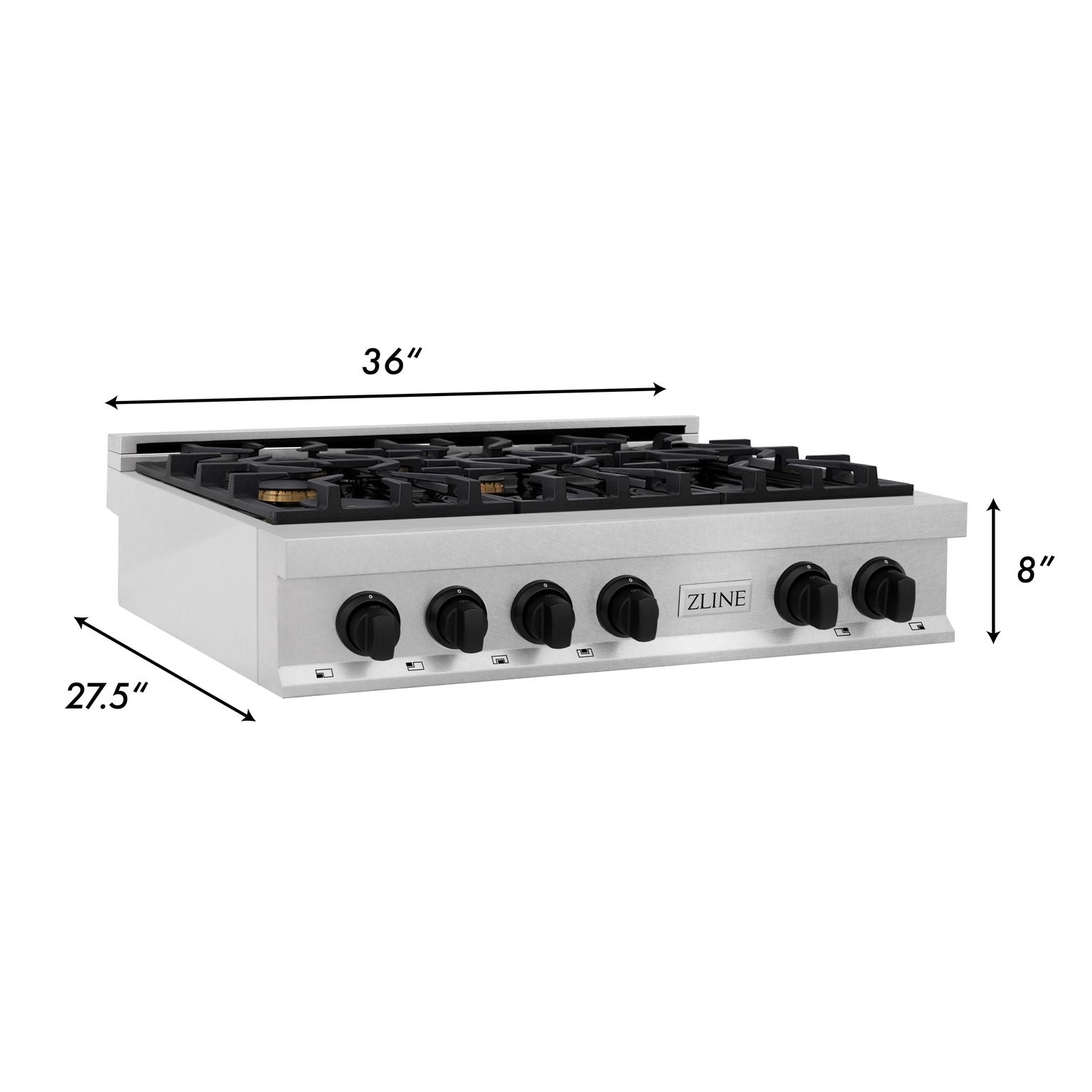ZLINE Autograph 36" Legacy Gas Rangetop with 6 Burners and Porcelain C