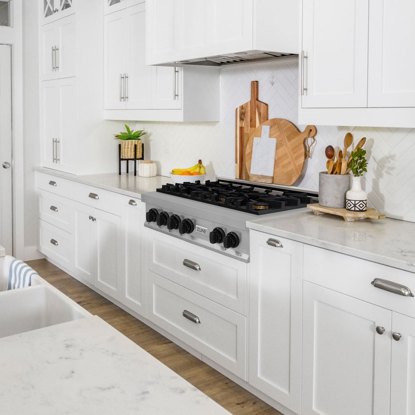 ZLINE Autograph Edition 36 in. Porcelain Rangetop with 6 Gas Burners i