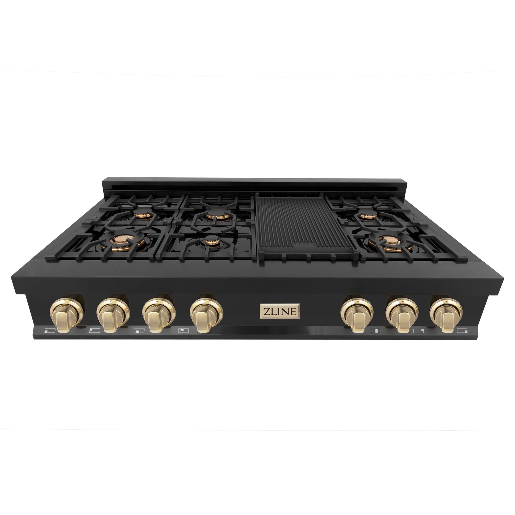 ZLINE Autograph Edition 48 Inch Porcelain Rangetop with 7 Gas Burners ...