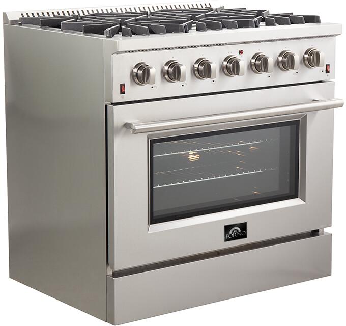 Forno 36″ Galiano Gas Range with 6 Italian Burners in Stainless Steel ...