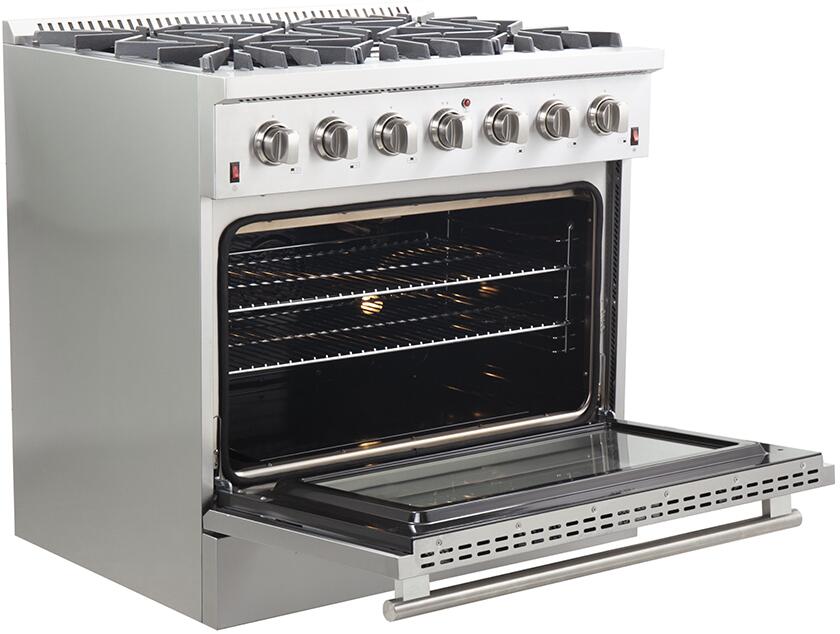 Forno 36″ Galiano Gas Range with 6 Italian Burners in Stainless Steel,# ...
