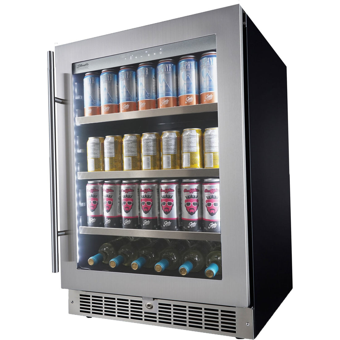Danby Silhouette 24 In. 6 Wine Bottle & 126 Can Capacity, Beverage Cen