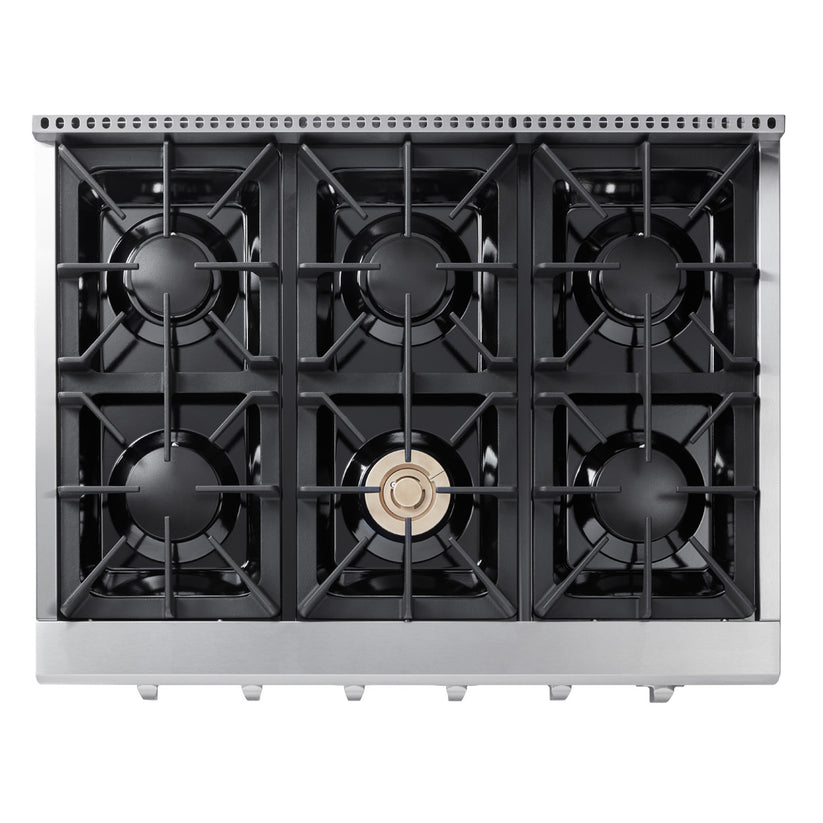 THOR Kitchen 36 in. Liquid Propane Gas Cooktop in Stainless Steel with