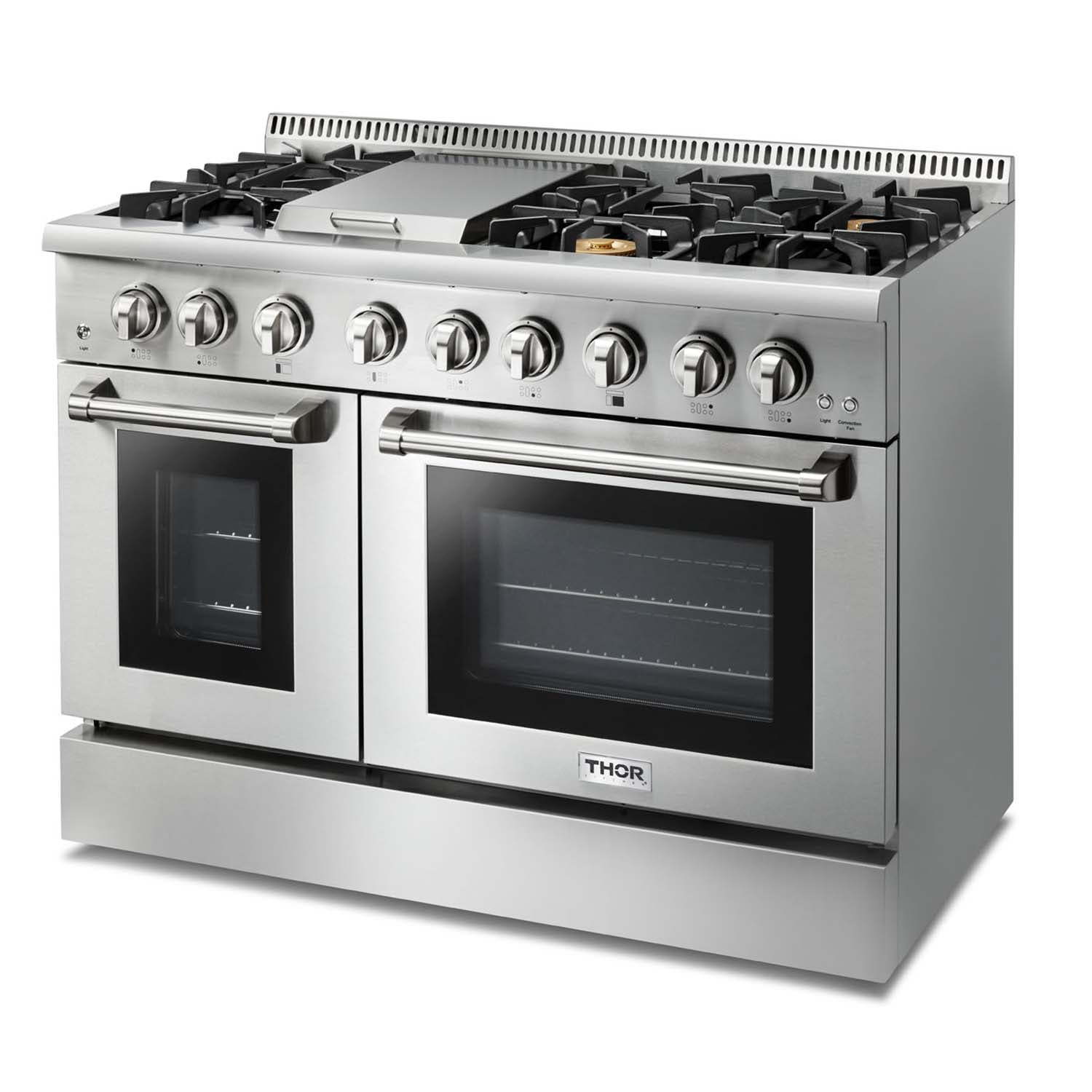 Thor Kitchen 48 in. Propane Gas Burner/Electric Oven 6.7 cu. ft. Range ...